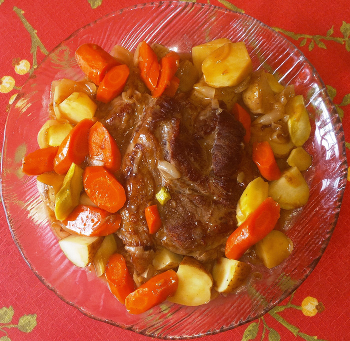 Rôti de bas de palette de boeuf à la bière